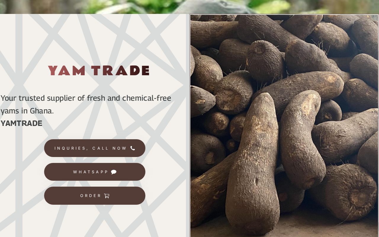 Ghana Fresh yam
